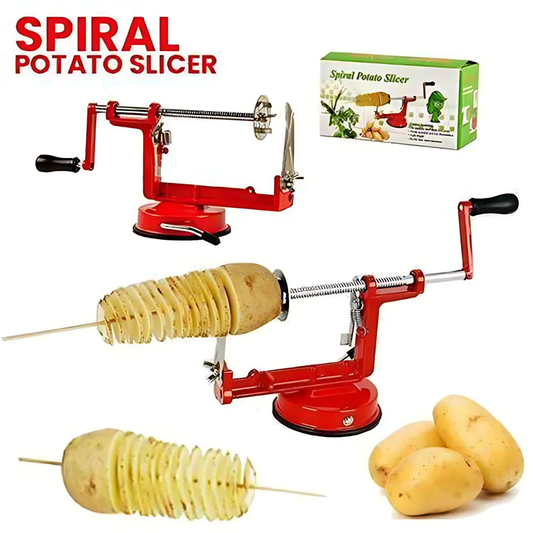 Spiral Potato Slicer - Stainless Steel Potato Cutting Machine – Assaf ...