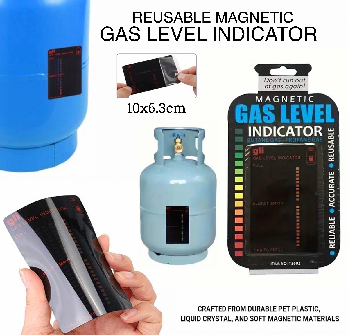 Magnetic Gas Level Indicator Reusable Propane Fuel Level Indicators ...