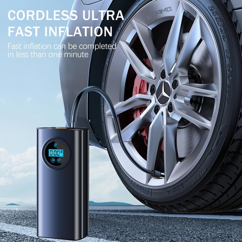 Adjustable Portable Compressor Tire Inflator with LCD Display – Assaf ...