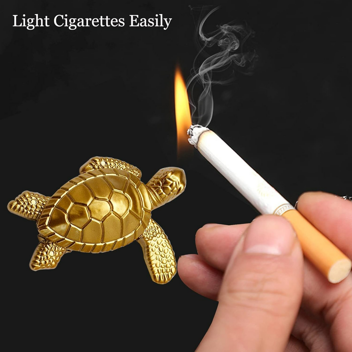 Turtle Lighter, Golden Tortoise Refillable Lighter – Assaf online shop