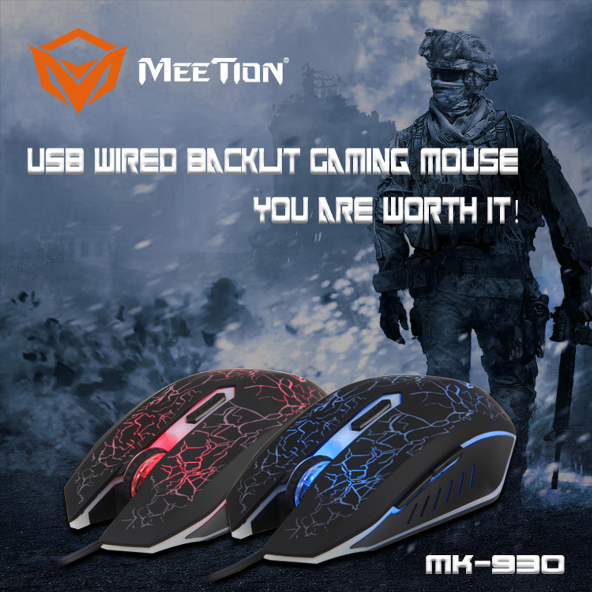 MEETION M930 Gaming Mouse Wired With RGB Chroma Backlit – Assaf online shop