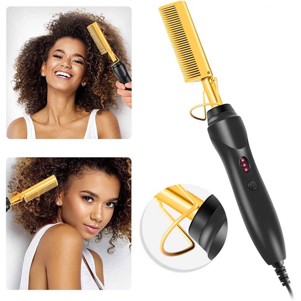 Press Comb for Women, Portable Travel Comb DIY Styler Brush Press Stra ...