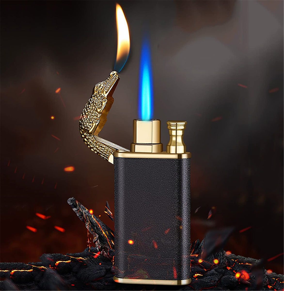 Crocodile Lighter Magic Double Flame Lighter – Assaf online shop